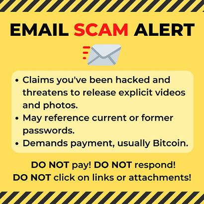 Scam Alert from the VT Attorney General’s Office – Email Extortion Scam ...